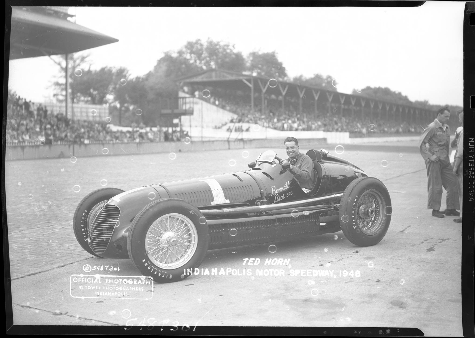 Ted Horn in #1 Car on Track 1948 MOTOR RACING OLD PHOTO | eBay Australia
