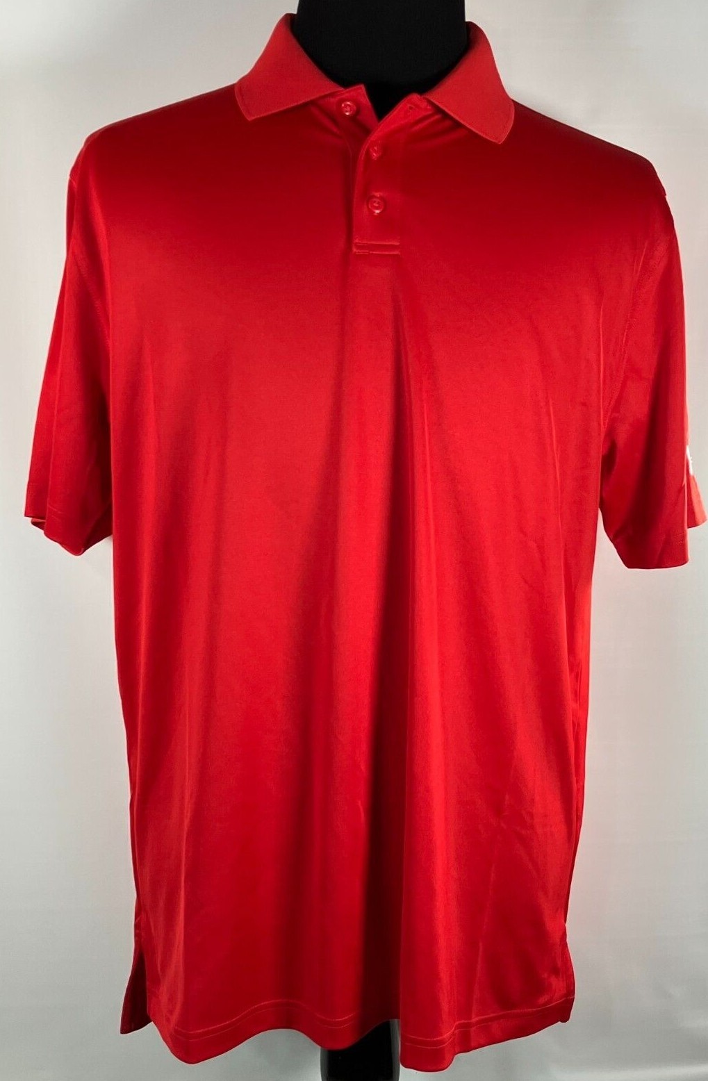 Under Armour Loose Fit Solid Red Athletic Polo Shirt Logo Mens Brand 3 ...