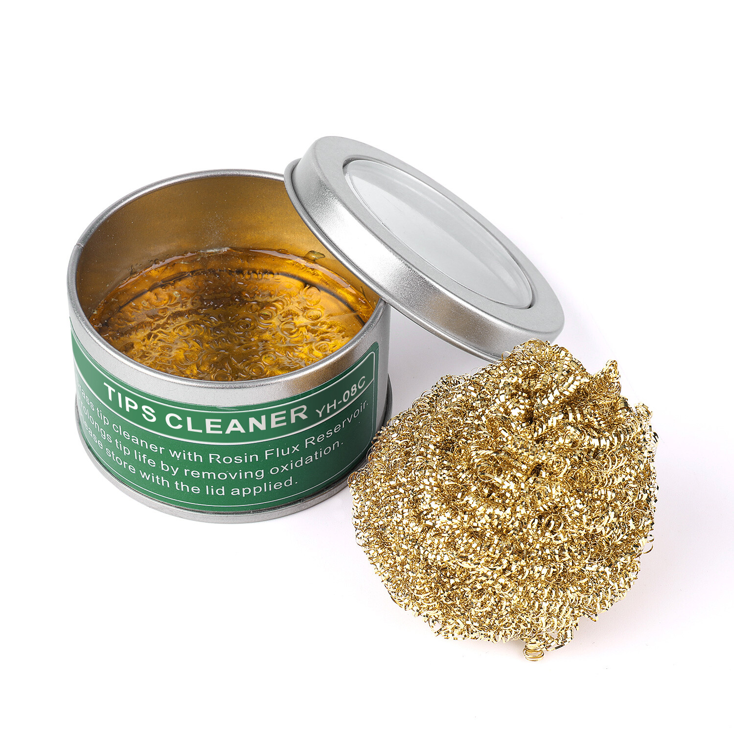 Soldering Iron Tip Cleaner, Soft Coiled Brass Wire Sponge Holder w ...