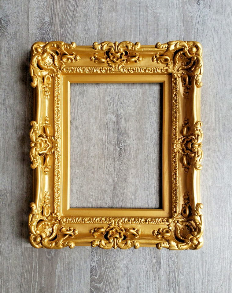 12x16 Matte Gold Picture Frame Ornate Baroque Picture Frame Art Print ...