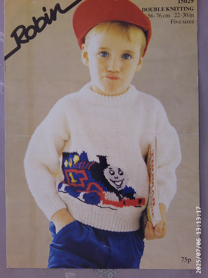 3 Knitting patterns of Thomas the Tank Engine themed sweaters for ...