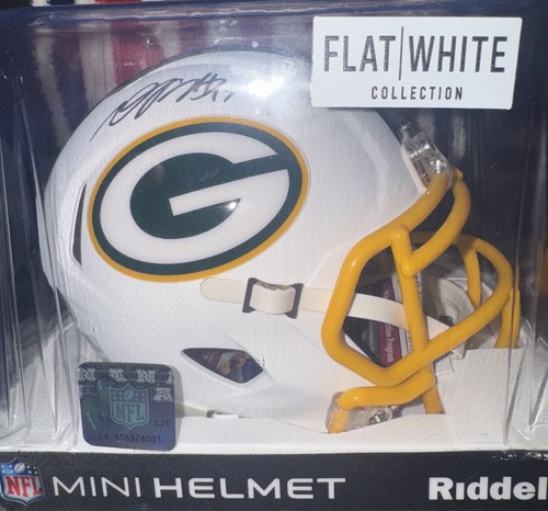 Davante Adams JSA Signed Packers Flat White Mini Helmet | eBay