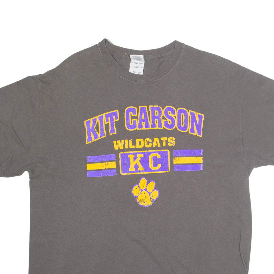 GILDAN Kit Carson Wildcats USA T-Shirt Grey Short Sleeve Mens L | eBay