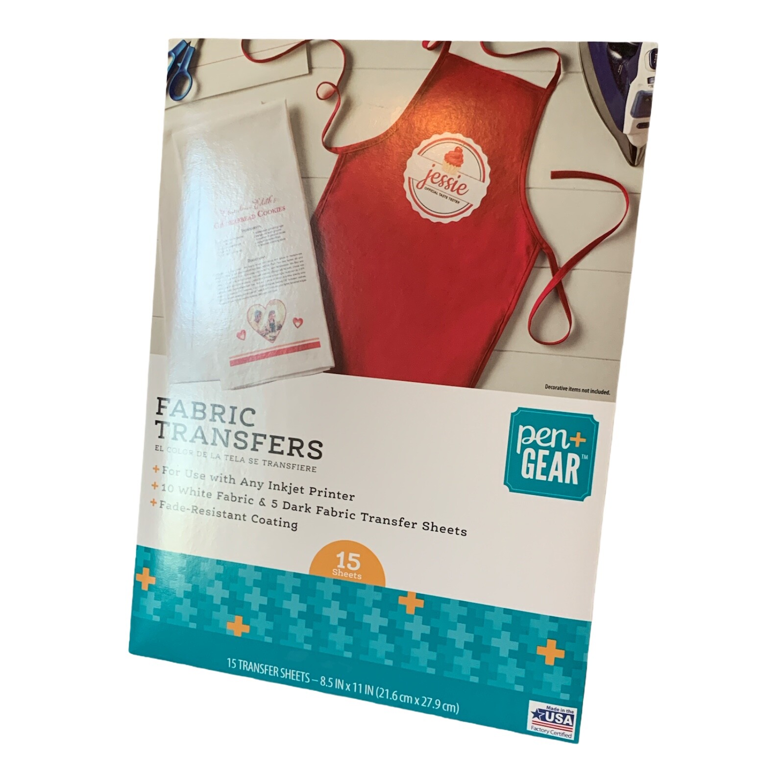 Pen Gear White Dark Fabric Transfer Paper 8 5 X 11 15 Sheets Pen Gear White Dark Fabric Transfer Paper 8 5 X 11 15 Sheets