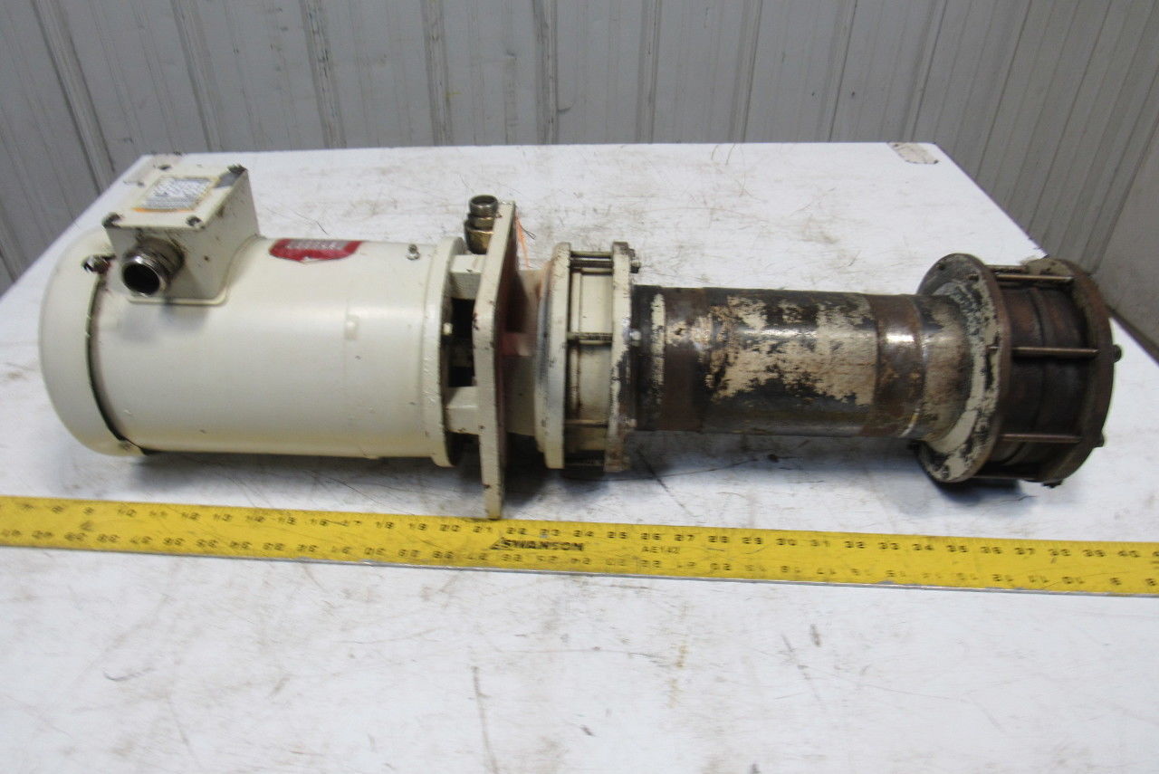 Gusher MS3.5-3-100FJ-12-A-TC 1Hp Vertical Coolant Pump 6GPM 84' Head ...