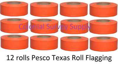 Orange Glo vinyl marking Tape/flagging Ribbon For Survey Construction ...