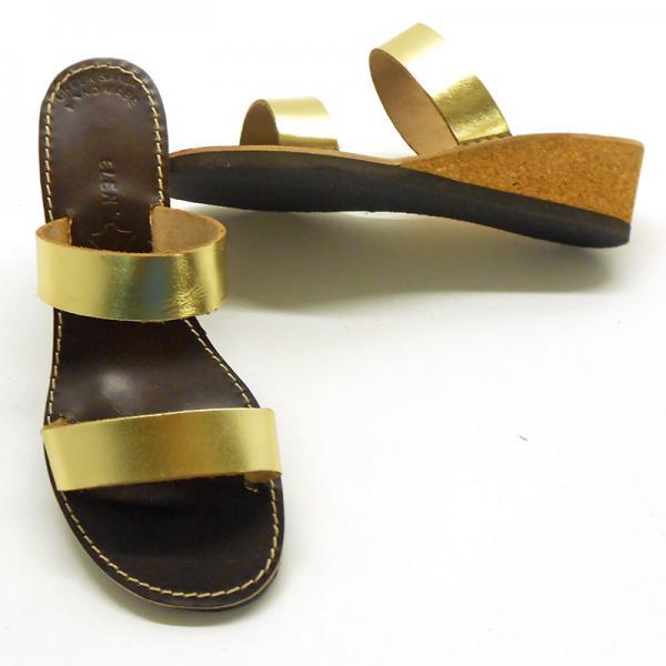 ANCIENT GREEK Style Sandals Womens Platform Wedge Leather Handmade Cork ...