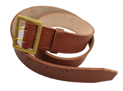 REPRO WW2 GERMAN OFFICER DOUBLE CLAW BROWN LEATHER BELT length 50inch ...