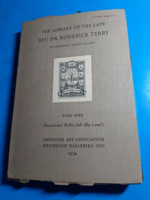 The Library of the Late Rev. Dr. Roderick Terry of Newport Rhode Island ...