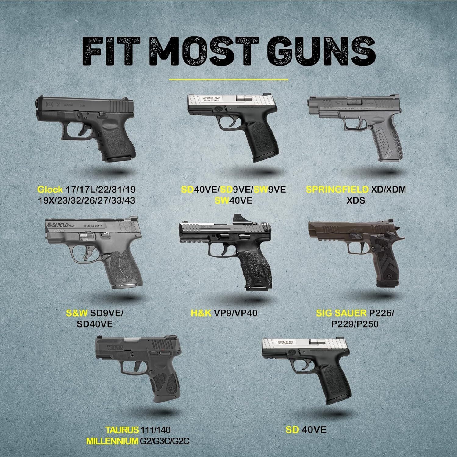 Tactical IWB Leather Holster Concealed Carry OWB Belt Right Left Hand ...