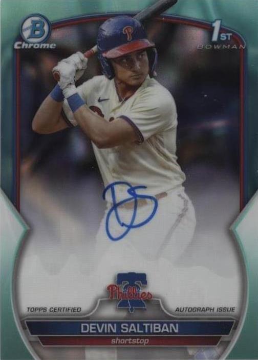 2023 Bowman Draft - Chrome Prospect Autographs Devin Saltiban #CDA-DS ...