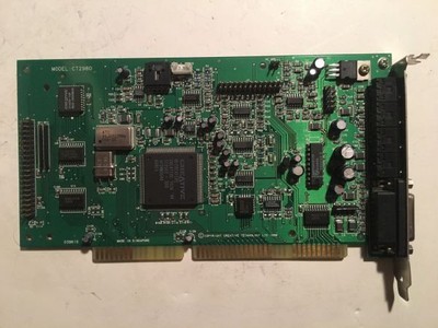 CREATIVE LABS CT2980 ISA SOUND CARD W IDE, FCC ID: IBACT-SB16PNPSC ...