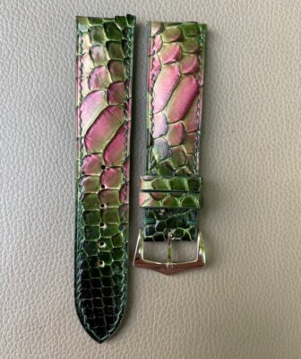 Genuine Snake Skin Watch Strap Band size14 15 16 17 18 19 20 21 22 23 ...