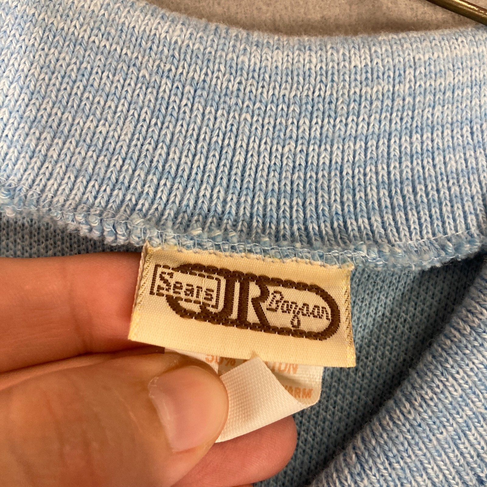 Vintage Sears JR Bazaar Henley Shirt Womens S / M Roc… - Gem