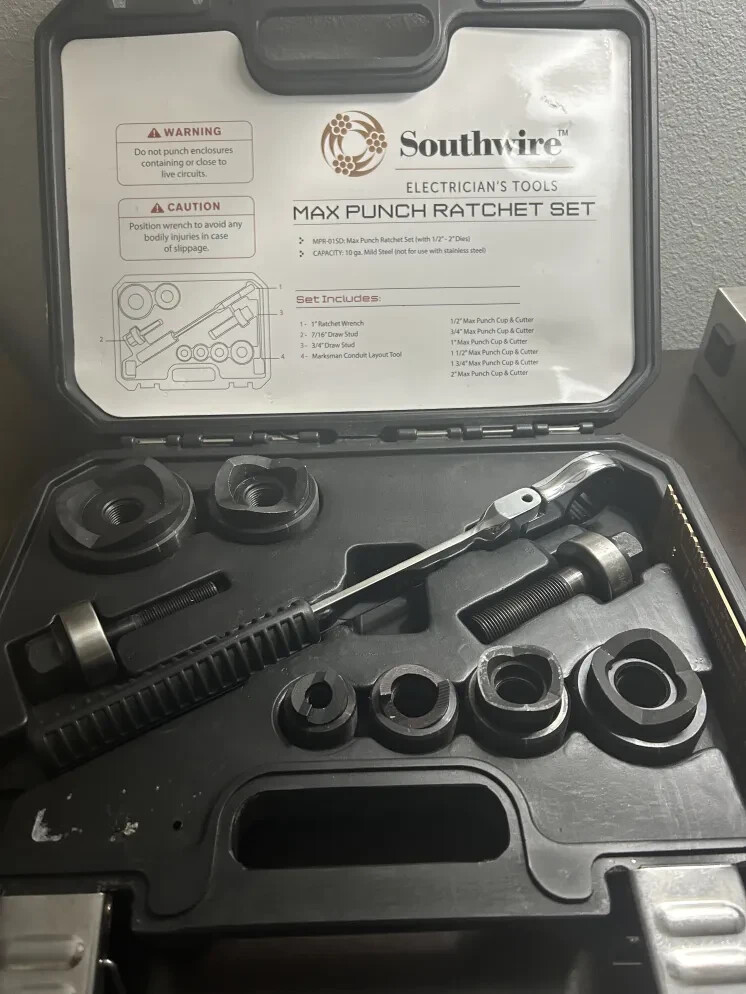 Southwire MPR-01SD - Max Punch Ratchet Set - 9 Pieces for sale online ...