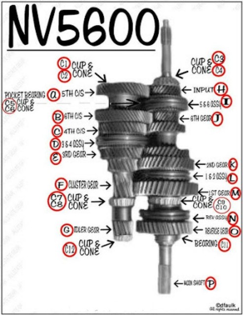 Dodge Nv5600 Transmission Counter Shaft 6th Gear 57t 26165 for sale ...