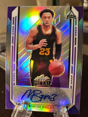 Marcus Bagley Auto /30 Purple Refractor 2021-22 Leaf Metal #BA-MB1 Sun ...