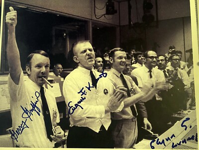 GENE KRANZ-GERRY GRIFFIN-GLYNN LUNNEY SIGNED 8x10 PHOTO NASA LEGENDS ...