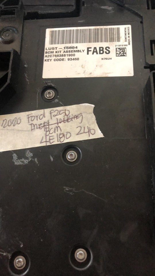 2020 Ford F250 Body control module LU5T-1560 FABS | eBay