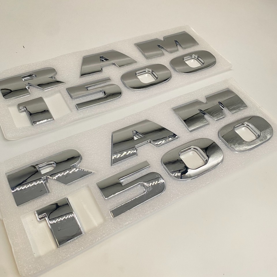 2PCS Set Front Door Emblems Letters Badges Fits For RAM 1500 Model ...