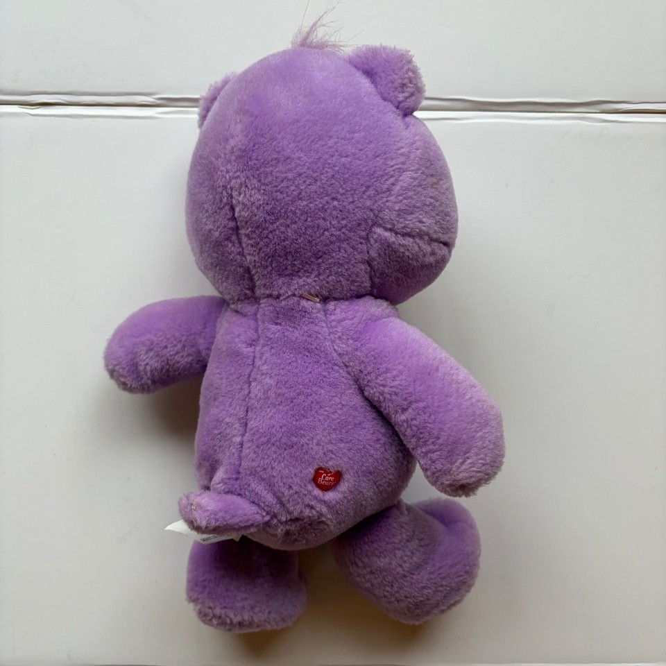 Care Bears Share Bear Plush Purple Heart Belly Stuffed Toy 2004 ...