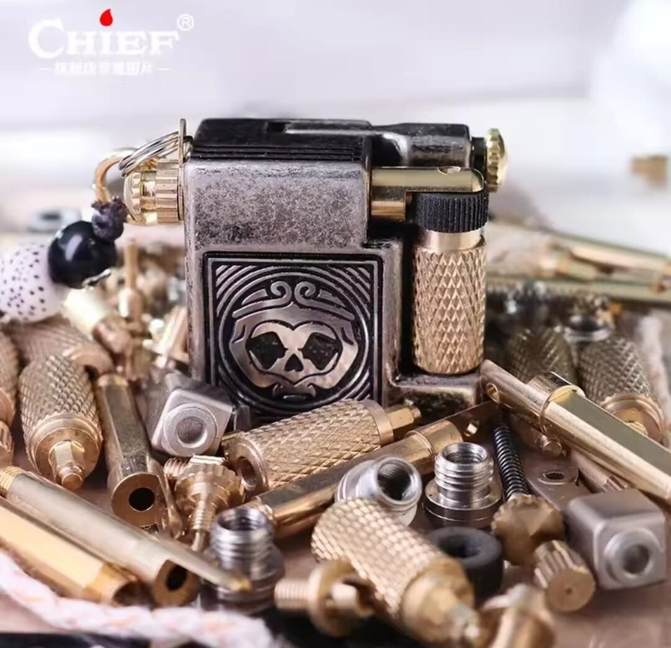 Chief Mini Compact Kerosene Cigarette Lighter Portable Pendant Side ...