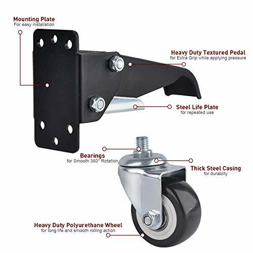 Workbench Casters Heavy Duty Retractable Casters 600 Lbs Capacity Set ...