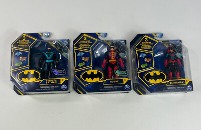 Dc Comics Bat Tech Batman 1st Edition Robin + Bat Woman Toy Figure Lot ...