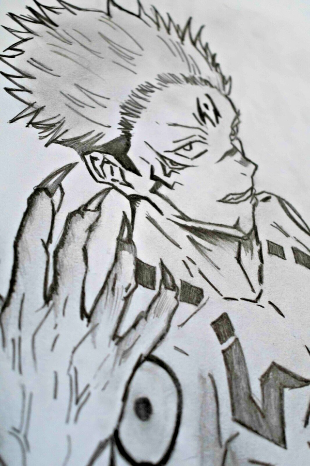 Original Handcrafted Charcoal & Graphite Drawin g Anime Poster, 16x12 ...