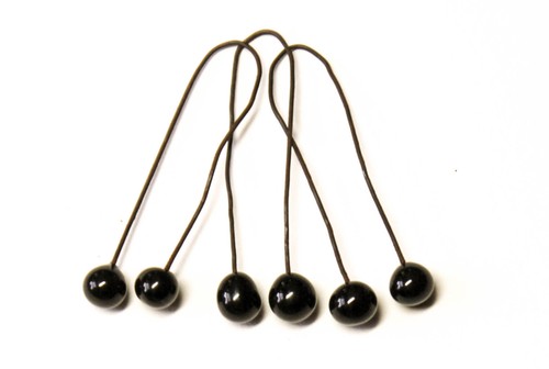 3 Pair antique black glass decoy bear taxidermy eyes New Old Stock 5mm ...