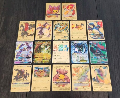 Pokemon TCG 17 Card Lot - Pikachu- Charizard - Ex Vx Gmax - Gold Foil ...
