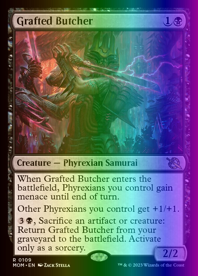 MTG Magic the Gathering Grafted Butcher (109/548) March of the Machine ...