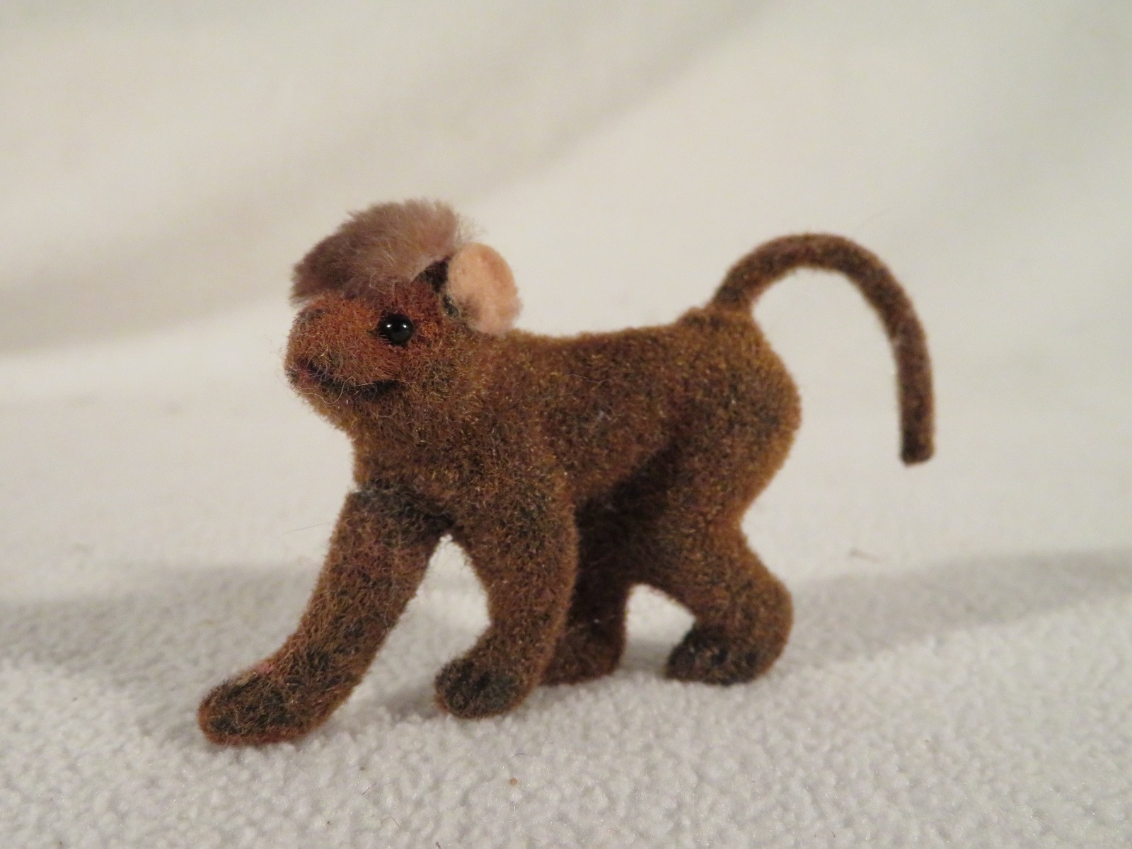 Wagner Kunstlerschutz West Germany Animal Flocked Handwork ~ Monkey ...