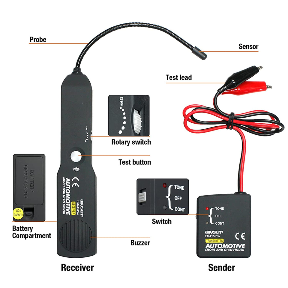 Em415Pro Automotive Electrical Open&Short Finder Circuit Tester Tone ...