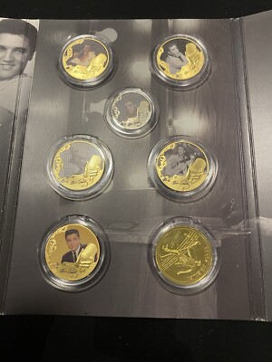 Elvis Presley The King of Rock and Roll Gold 7x Gold plated Coin ...