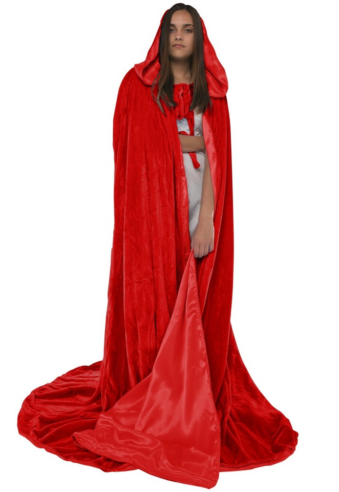 Hooded Velvet Cloak lined in Satin Luxury Cape Fashion Vampire Costume ...