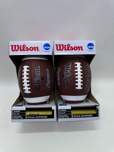 x2 Wilson NCAA Supreme Composite Leather Football w/ Pump & Tee ...