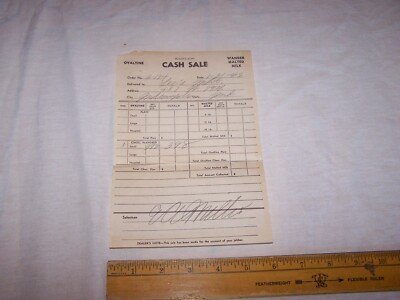 1949 OVALTINE - WANDER MALTED MILK Invoice Receipt | eBay