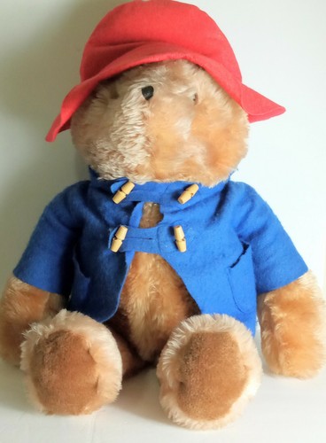 Plush Paddington Bear Blue Coat Red Hat Eden Toys NY 27 inch | eBay.de