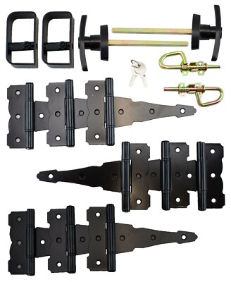 Double Door + Single Door Hardware Kit 6" Colonial Hinges Loop Barrel ...