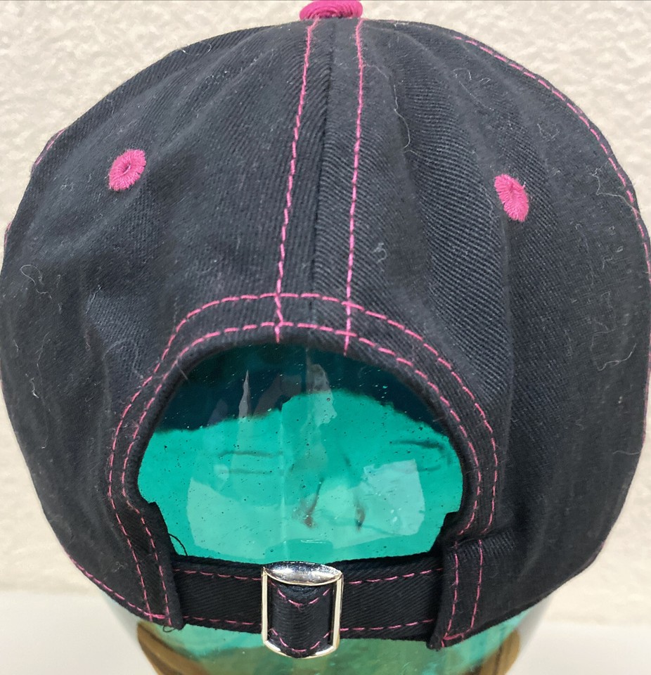 BREAST CANCER AWARENESS "SUPPORT THE CURE" HAT BLACK/PINK ADJUSTABLE ...