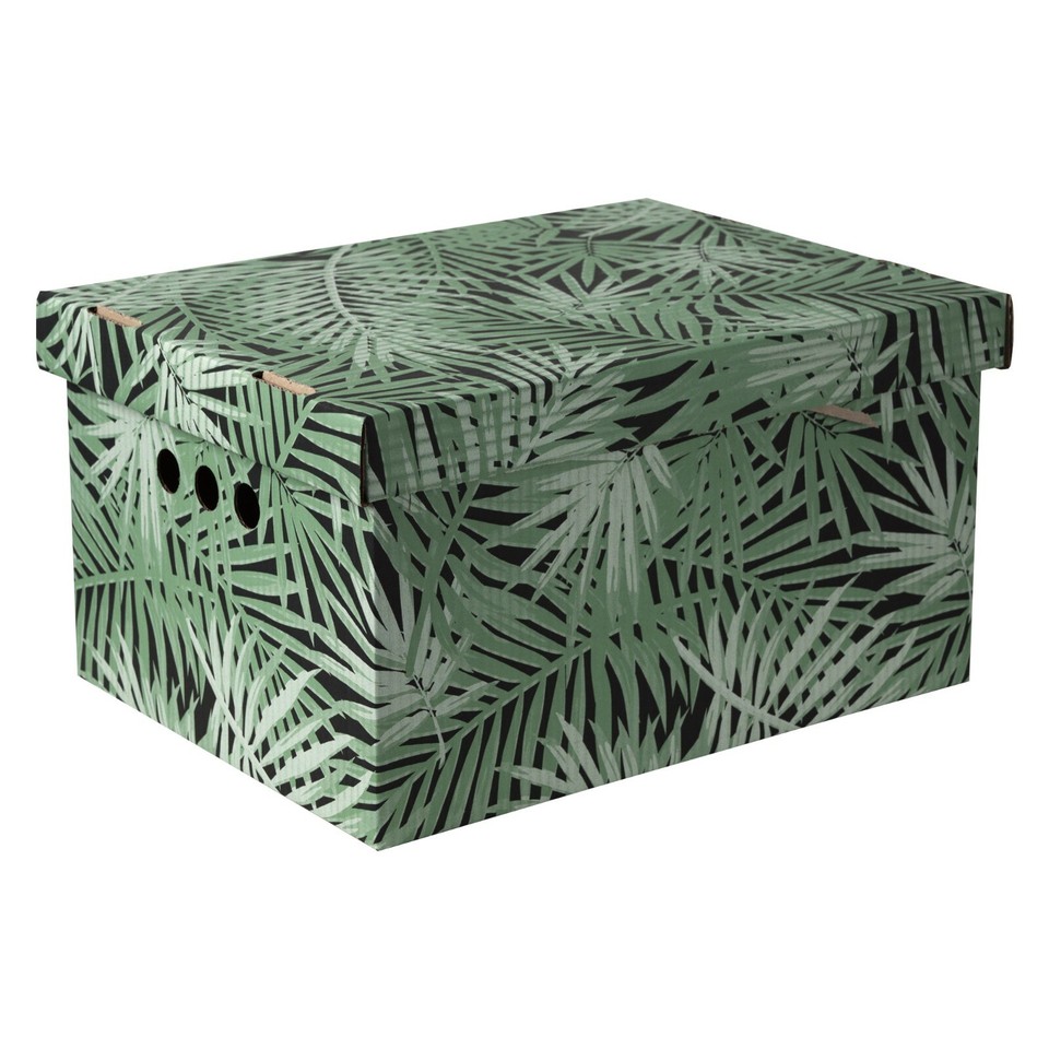 2pc Decorative Storage Boxes Home Office Box Organiser Large - Tropical ...