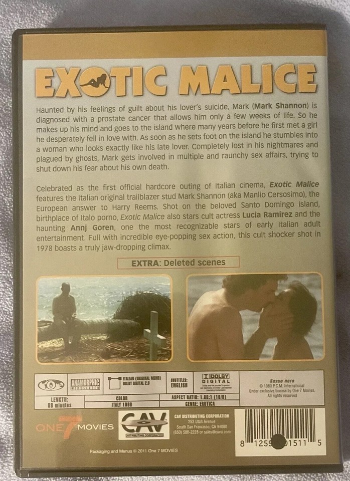 Exotic Malice (DVD, 1978) Brand New Directed By Joe D' Amato | eBay