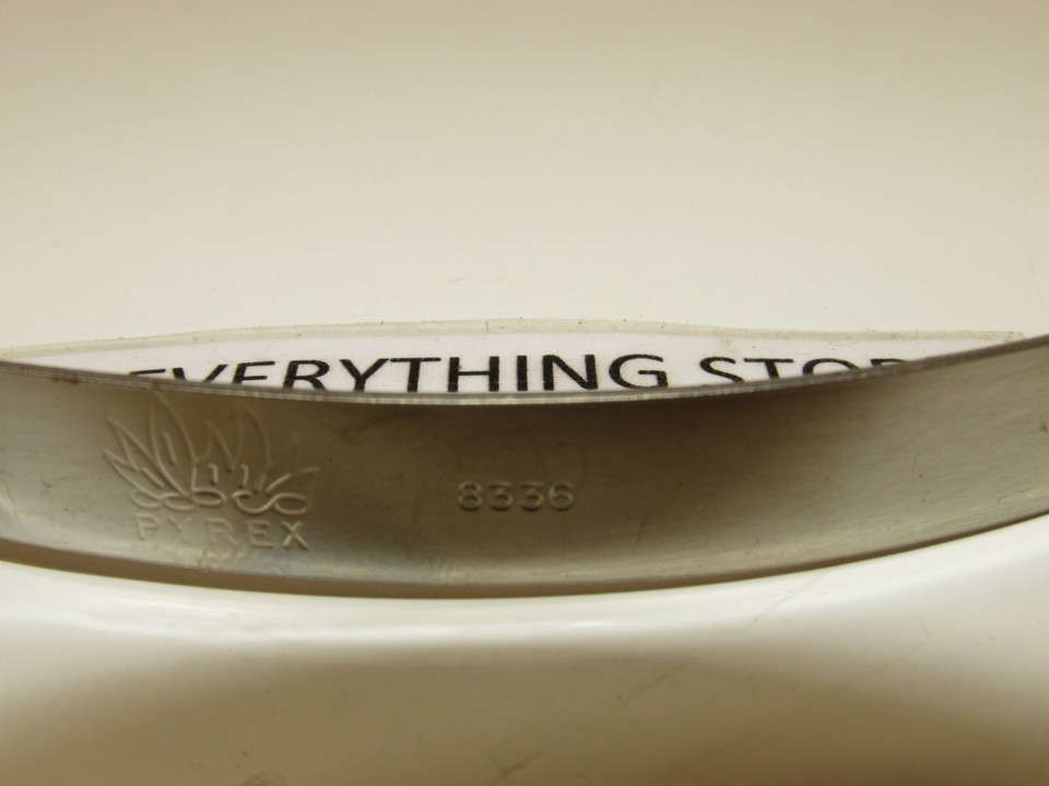 VINTAGE PYREX GLASS 9 CUP COFFEE POT 8336 METAL HANDLE STRAP ONLY USED ...