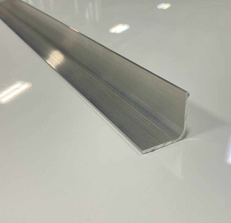 1" x 1" Rounded Corner Aluminum Angle 62" Long - Mill Finish - Trim, 1/ ...
