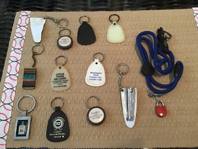 Lot Of 13 Vintage Keychains Various Colors And Themes | eBay