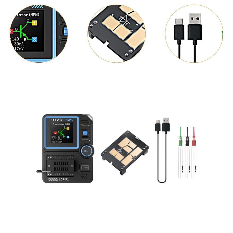 Transistor Tester Kit Color Display Electronic Component Tester for ...