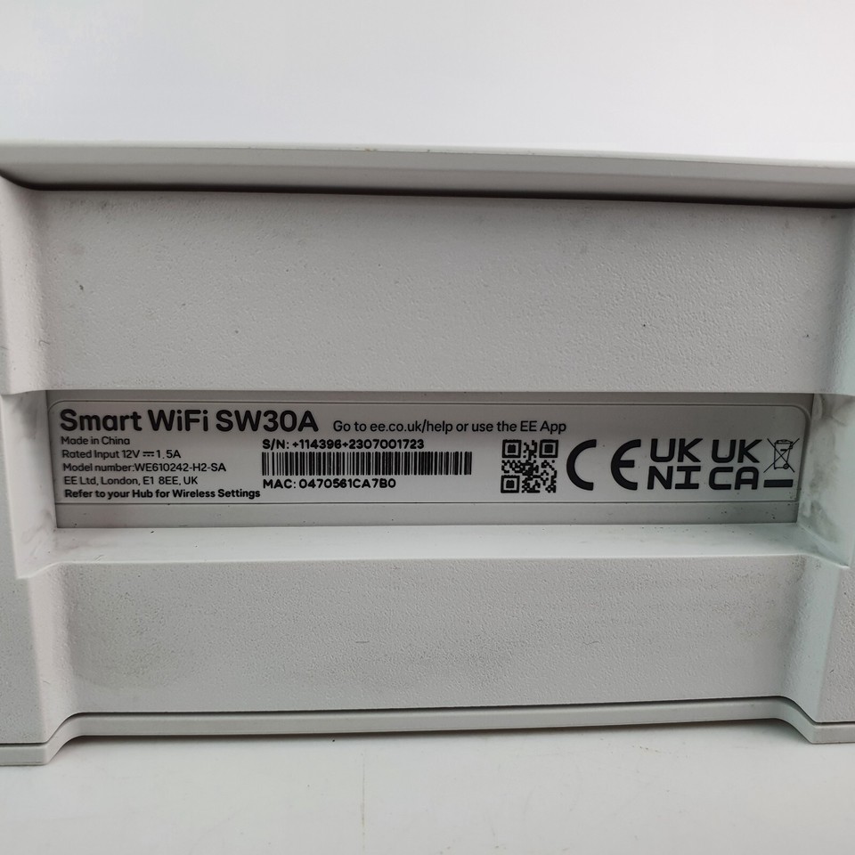 EE Smart WiFi Plus SW30A WiFi 6 Network Extender For use with EE Smart ...