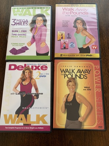 Lot of 4 Leslie Sansone WALK AT HOME Walking Exercise DVDs | eBay