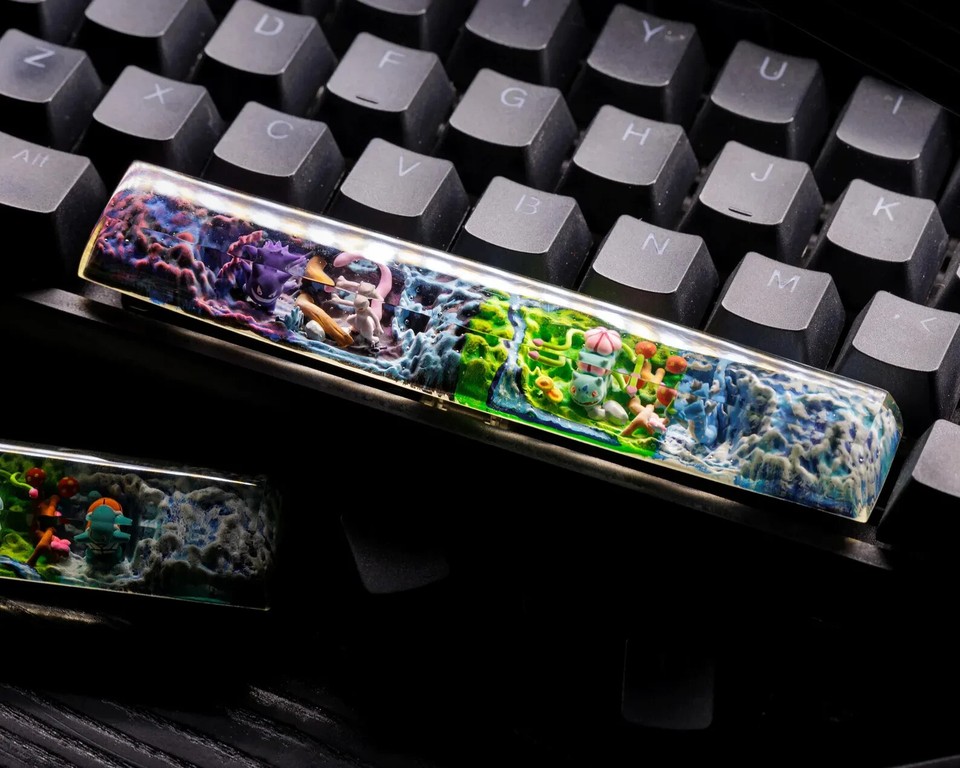 Poke.mon Spacebar Keycap, Custom Artisan Spacebar Keycap for Mechanical ...